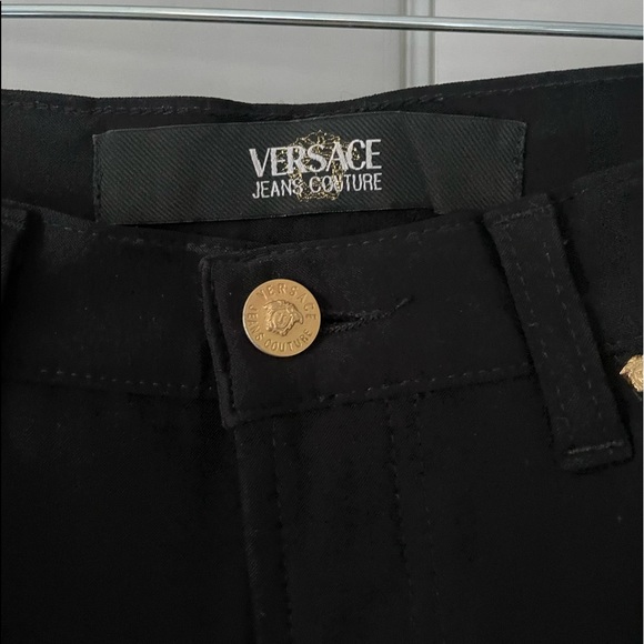 Versace | Pants & Jumpsuits | Vintage Versace Jeans Couture Black ...